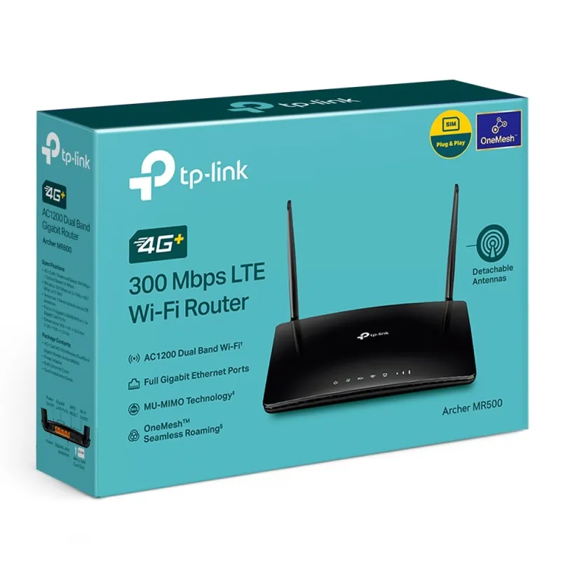 TP-Link Archer MR500 Router Wifi 5 4G 4 Puertos Ethernet Doble Banda AC1200