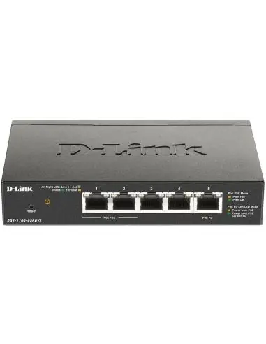D-Link DGS-1100-05PDV2 Switch Gestionado 5 Puertos RJ45 Gigabit PoE