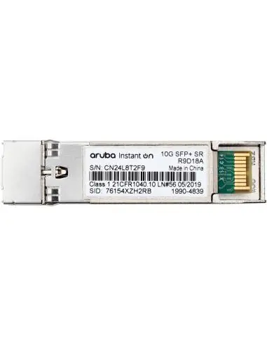 HPE Aruba R9D18A Módulo Transceptor SFP+ de Fibra Óptica 300M