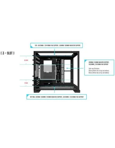 Lian-Li O11 Dynamic Mini Snow Cristal Templado Blanca